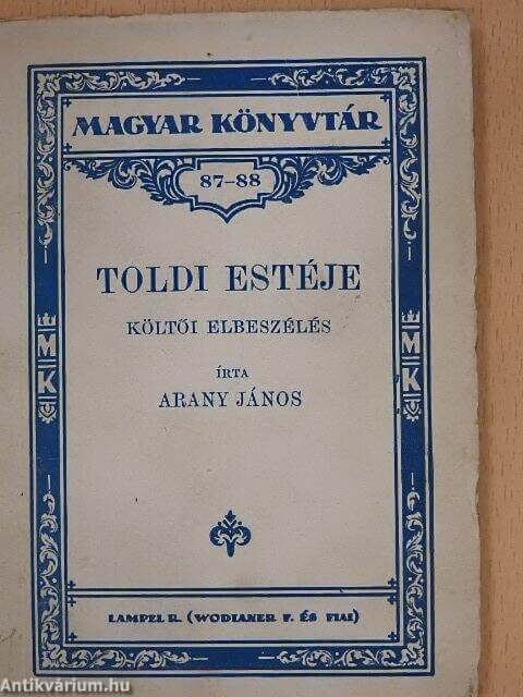 Arany János: Toldi estéje (elemzés) * Olvasónaplóm 2025